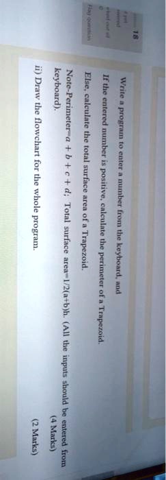 SOLVED: C langug y ouitiin chwforw em 18 ii Draw the flowchart for the ...