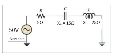 SOLVED: A series circuit contains a 5Ω resistor, an inductor having a 25 ohms inductive ...