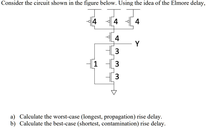 Consider The Circuit Shown In The Figure Below Using The Idea Of The Elmore Delay 44 44 94 3 3 3
