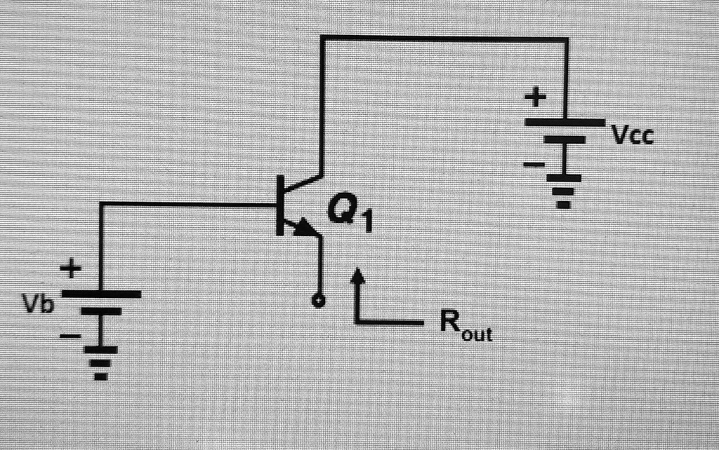SOLVED: Consider the circuit in the figure, where VBE = 0.7 V and VCC ...