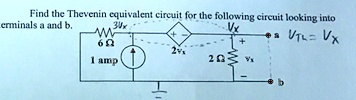 SOLVED: use nodal analysis to: Find the Thevenin equivalent circuit for ...