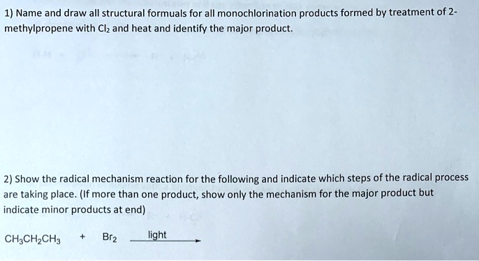SOLVED: 1) Name and draw all structural formulas for all ...