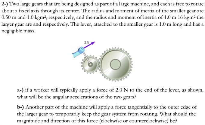 2 two large gears that are being designed as part of a large machine ...