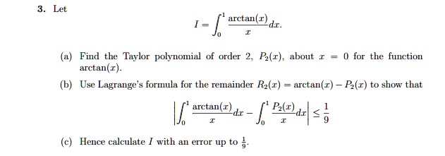 Let tan(a) (a) Find the Taylor polynomial of order 2, P2(x), about x ...