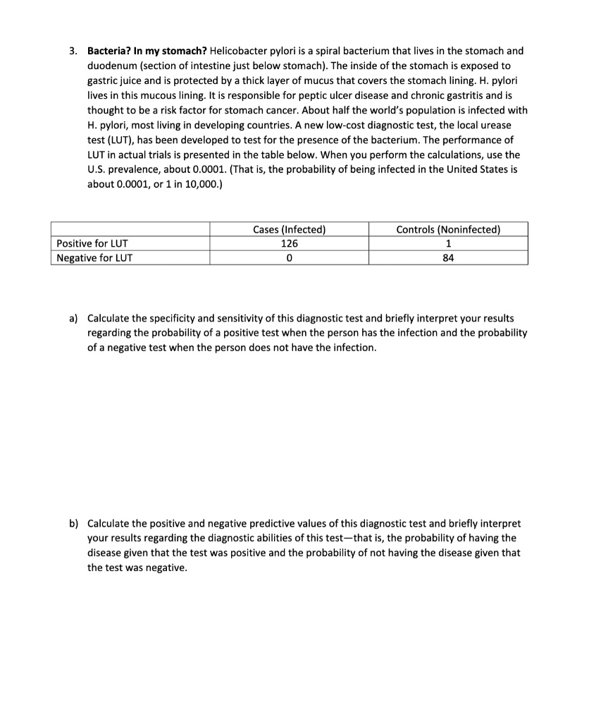 SOLVED: Bacteria? In my stomach? Helicobacter pylori is spiral ...