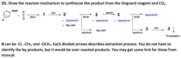 D1. Draw the reaction mechanism to synthesize the product from the ...