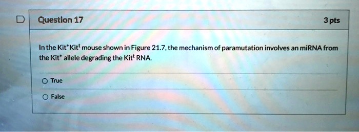 SOLVED: Question 17 3pts Inthe Kit SOLVED: Question 17 3pts Inthe Kit