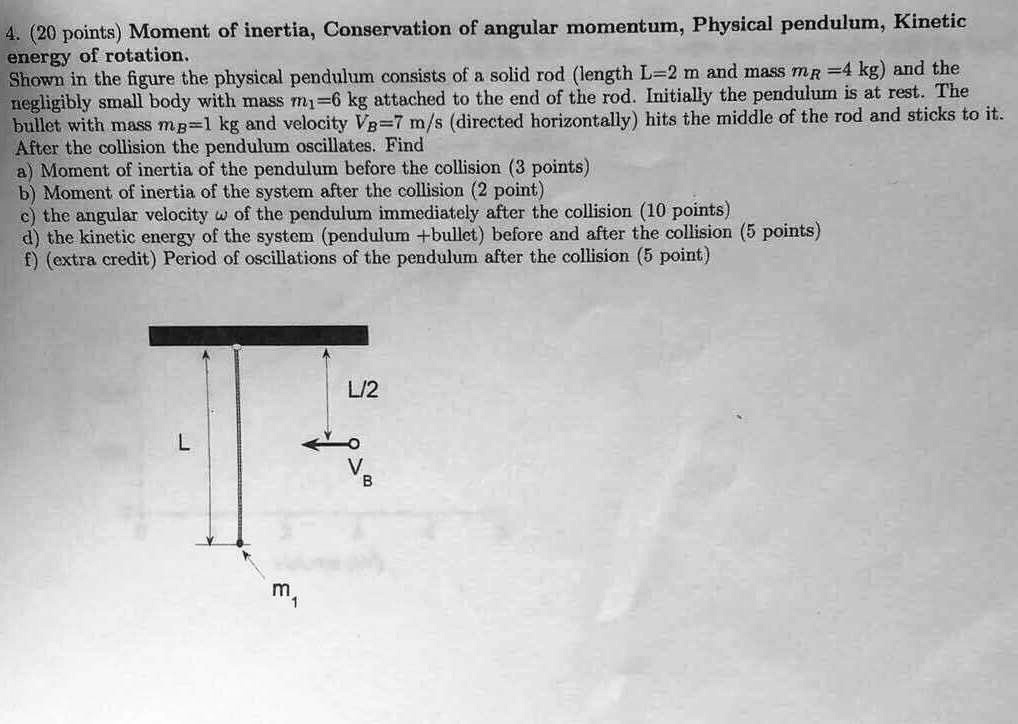 Solved 4 20 Points Moment Of Inertia Conservation Of Angular