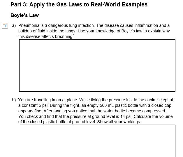 part 3 apply the gas laws to real world examples boyles law pneumonia ...