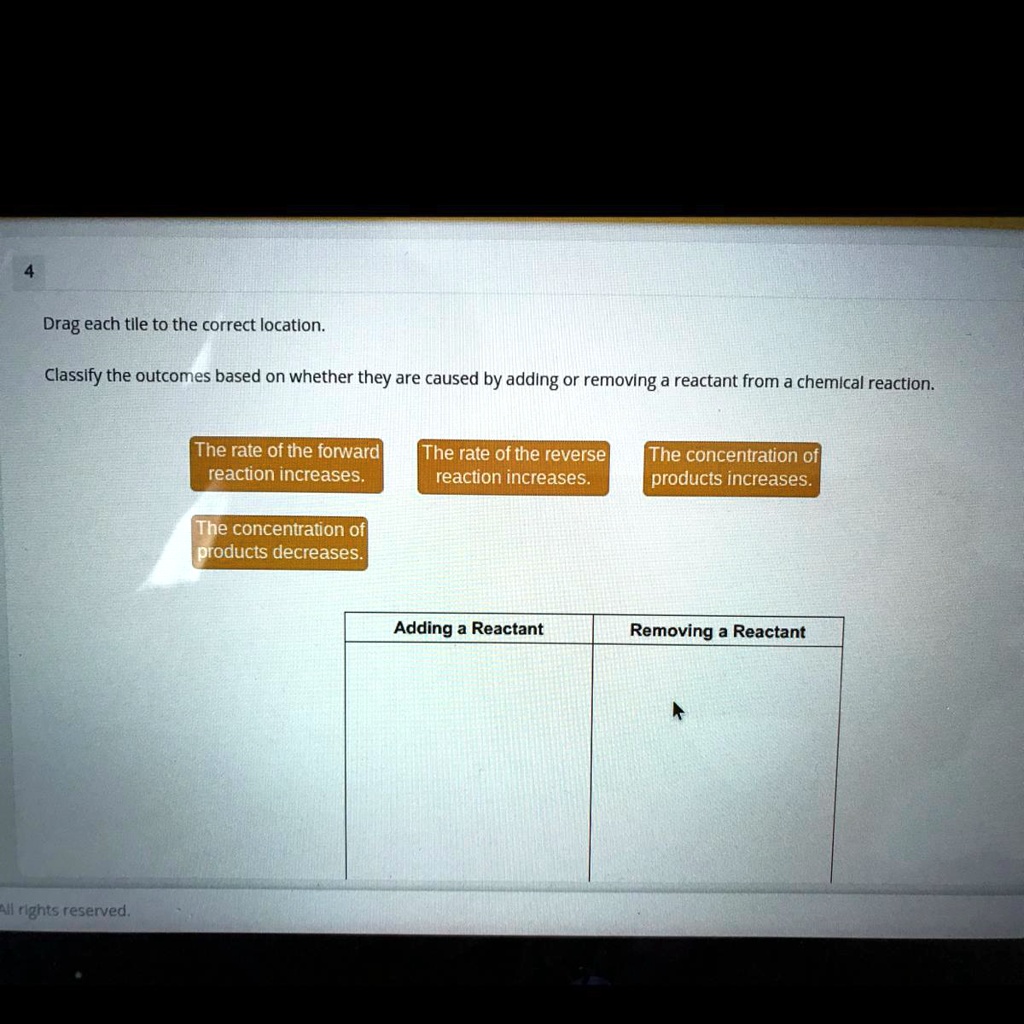 4 Drag Each Tile To The Correct Location Classify The Outcomes Based