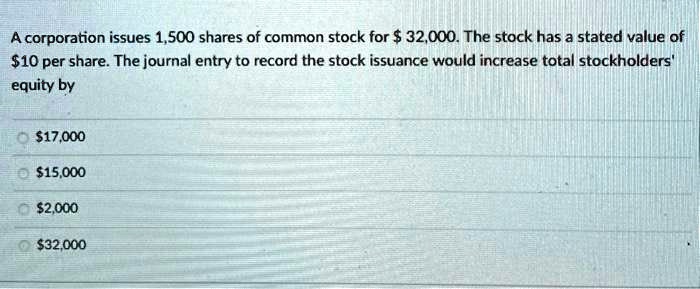 Issuance Of Common Stock