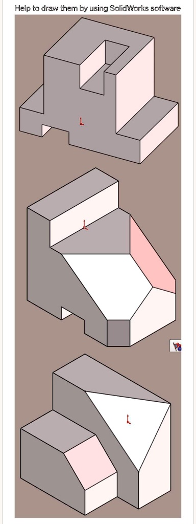 Help to draw them by using SolidWorks software