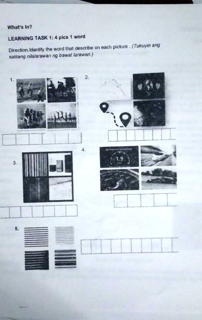 SOLVED: Learning task 1: 4 pics 1 word What's In? LEARNING TASK 1: 4 ... SOLVED: Learning task 1: 4 pics 1 word What's In? LEARNING TASK 1: 4 ...