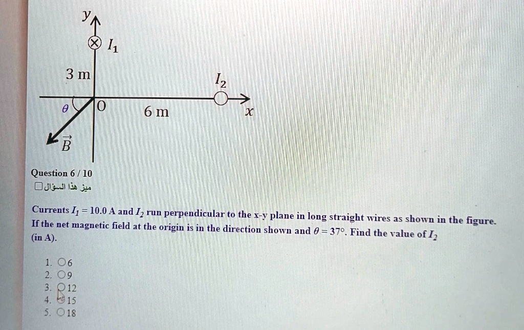 3 m 6 m question 6 10 jlijli currents ij 100 a and iz run perpendicular ...