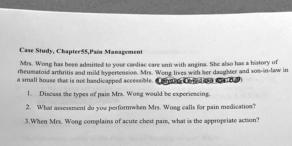 case study chapter5spain management mrs wong has been admitted to your ...