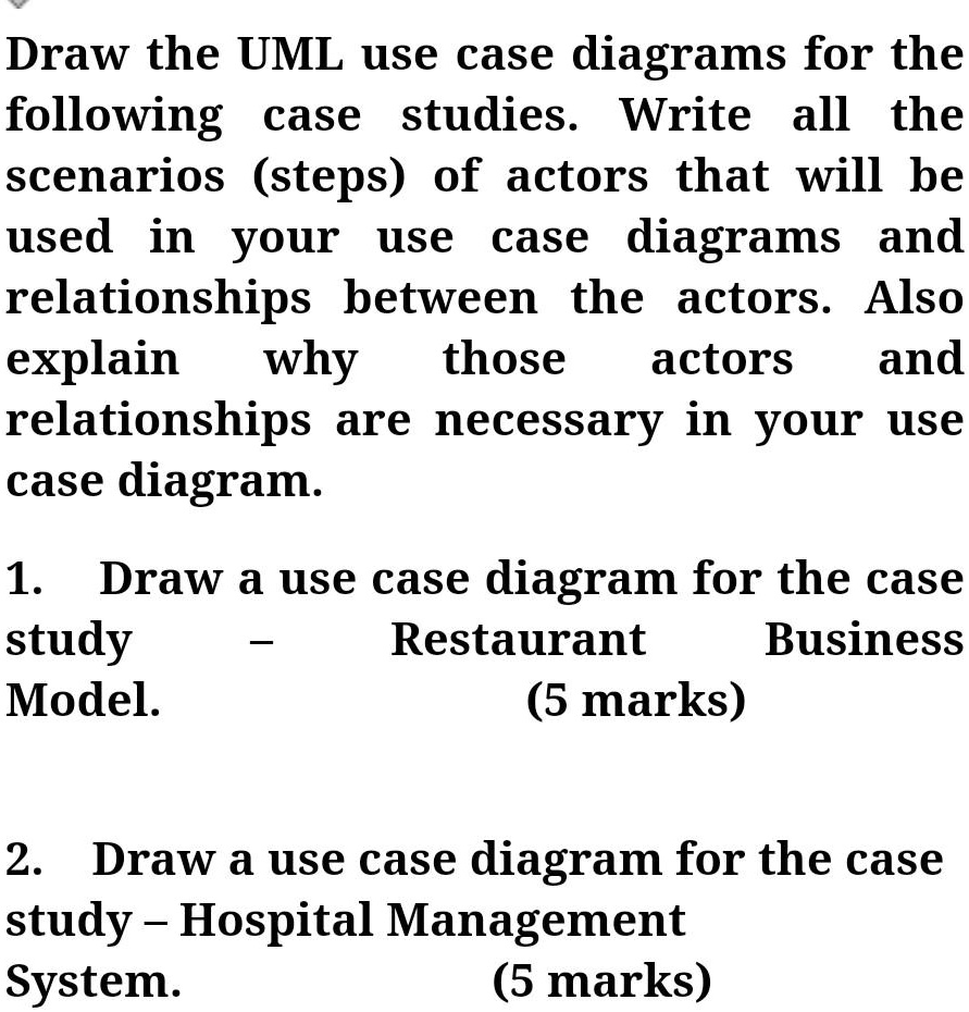 SOLVED: please draw with scenario (Software Engineering Course ) Draw ... SOLVED: please draw with scenario (Software Engineering Course ) Draw ...