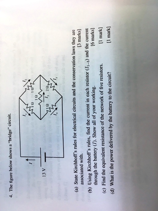 SOLVED: [3 marks] [6 marks] [1 mark] [1 mark] 02 L 1 (b) Using Kirchhoff's rules, find the ...