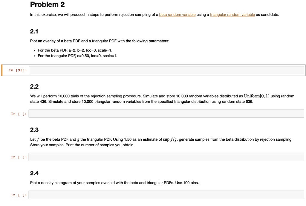SOLVED: 'beta random variable link: https://docs.scipy.org/doc/scipy ...