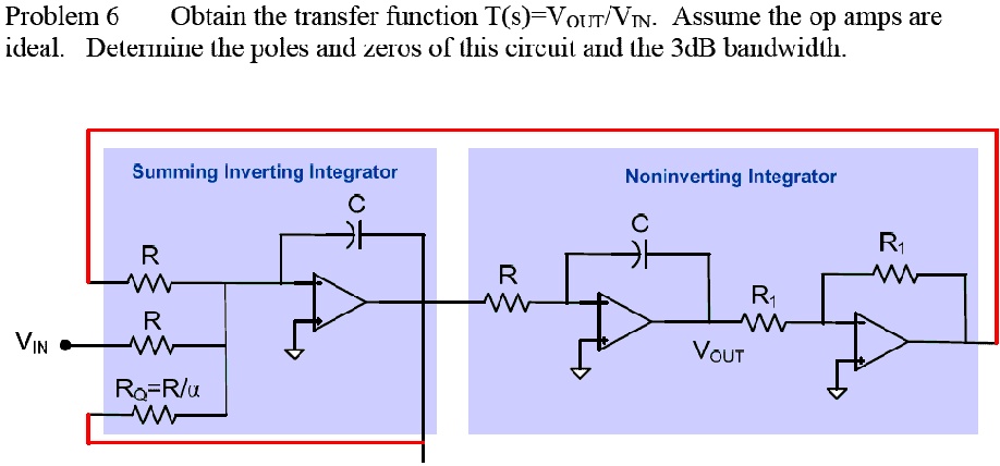 problem 6 obtain the transfer function tsvoutvn assume the op amps are ideal deterniue the poles ...