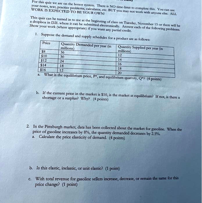SOLVED: For this quiz we arc on the honor system. There is NO time ... SOLVED: For this quiz we arc on the honor system. There is NO time ...