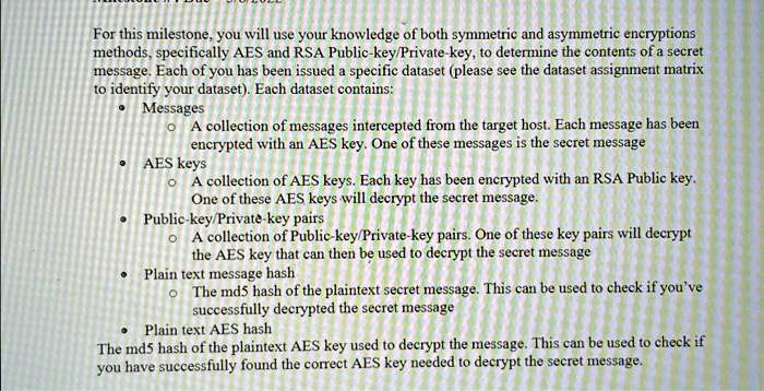 For This Milestone You Will Use Your Knowledge Of Both Symmetric And Asymmetric Encryption 1230