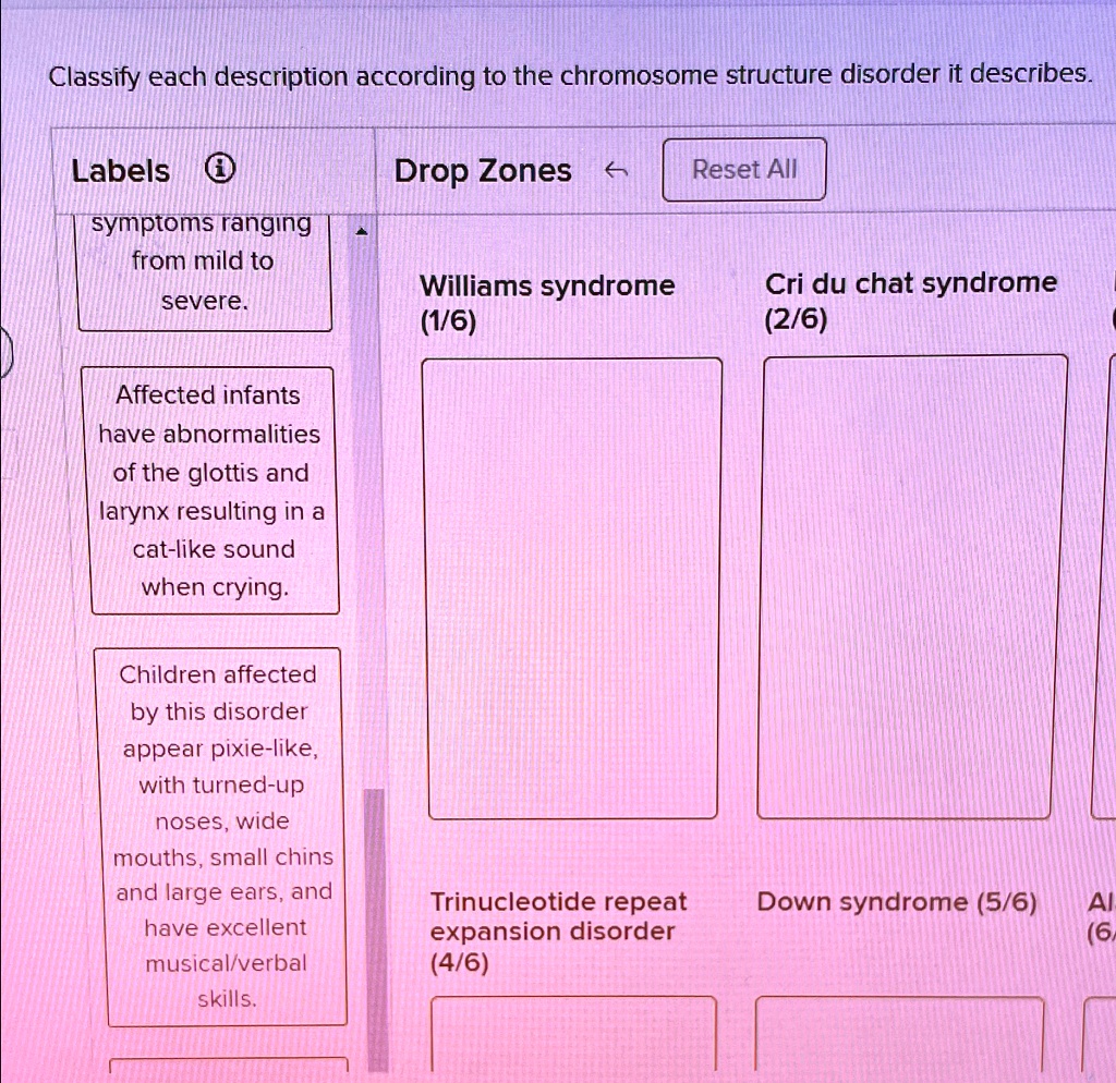 SOLVED: Classify each description according to the chromosome structure ... SOLVED: Classify each description according to the chromosome structure ...