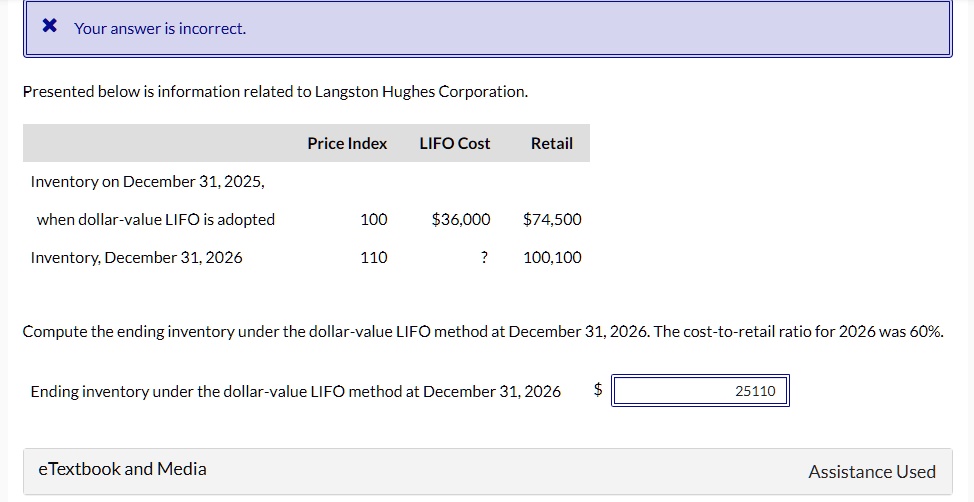SOLVED: Compute the ending inventory under the dollar-value LIFO method ...