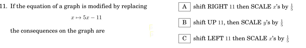 11 ifthe equation of a graph is modified by replacing shift right 11 ...