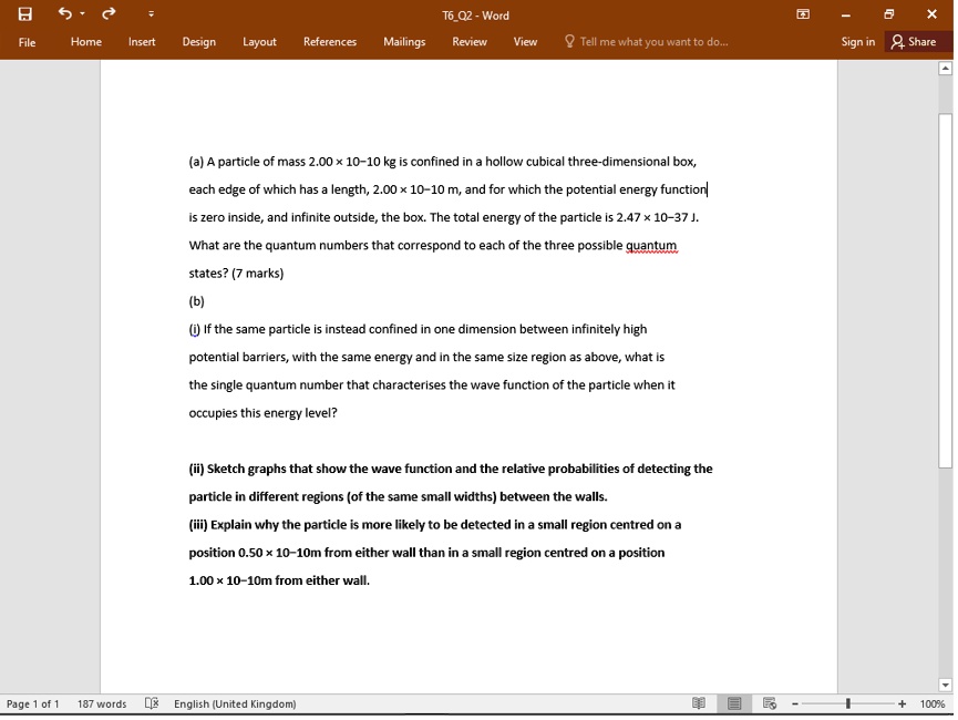 T6Q2 - Word Mailings Review View File Home Insert Design Layout References Tell me what you want ...