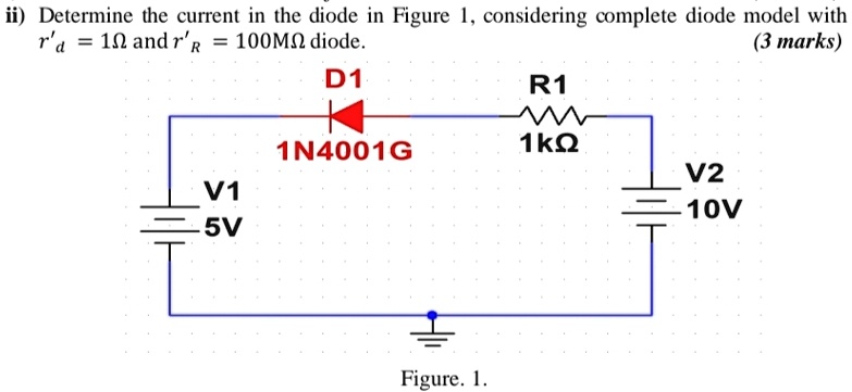 ii determine the current in the diode in figure 1 considering complete ...