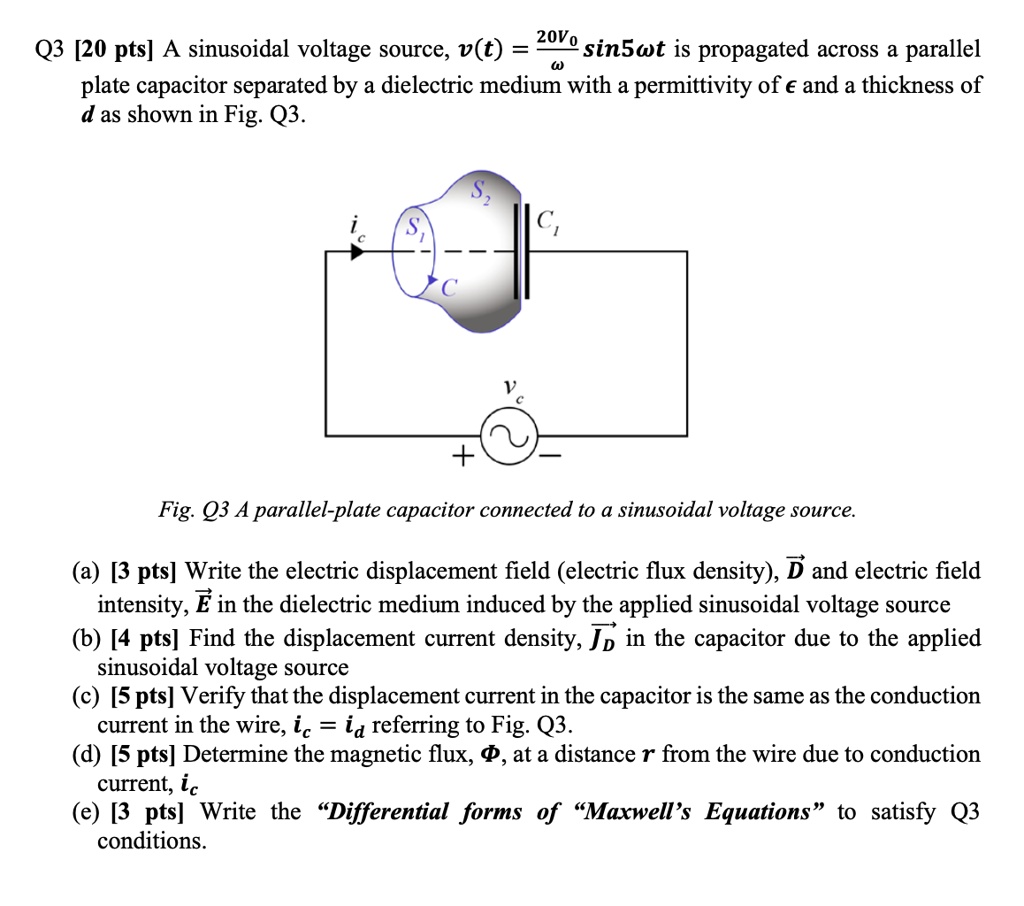 SOLVED: plate capacitor separated by a dielectric medium with a ...