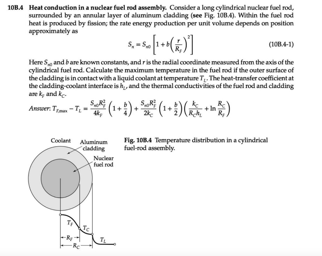 10b4 heat conduction in a nuclear fuel rod assembly consider a long ...