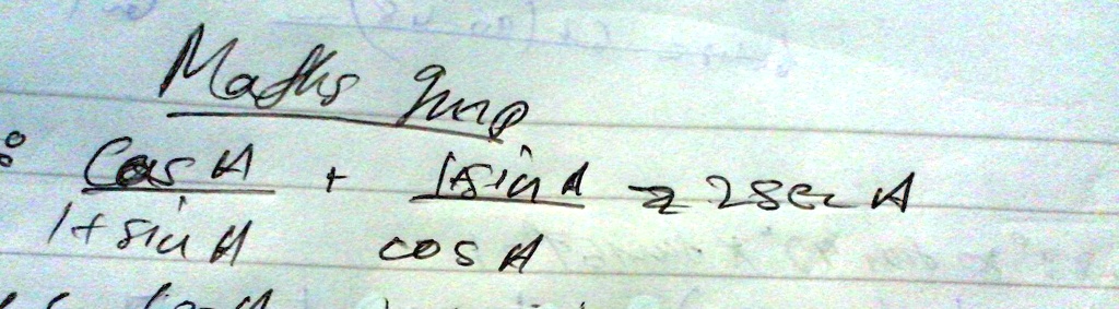 SOLVED: Prove that LHS = RHS according to Trigonometry Class 10.