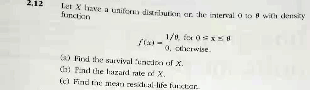 SOLVED: Let X have a uniform distribution on the interval [0, 1] with ...