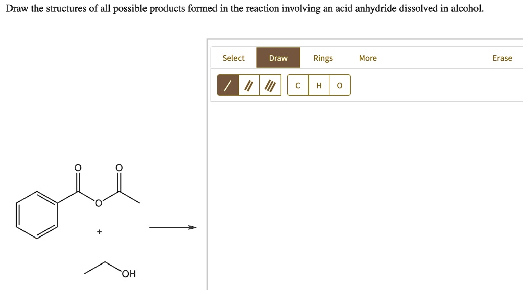 Solved Draw The Structures Of All Possible Products Formed In The Reaction Involving An Acid