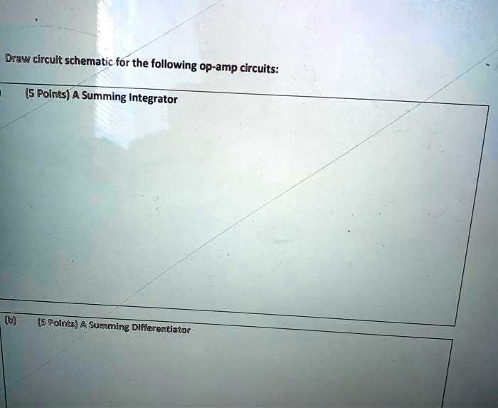 Draw circuit schematic for the following op-amp circuits: (5 Points) A ...