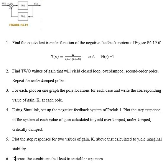figurep619 1 find the equivalent transfer function of the negative feedback system of figure ...