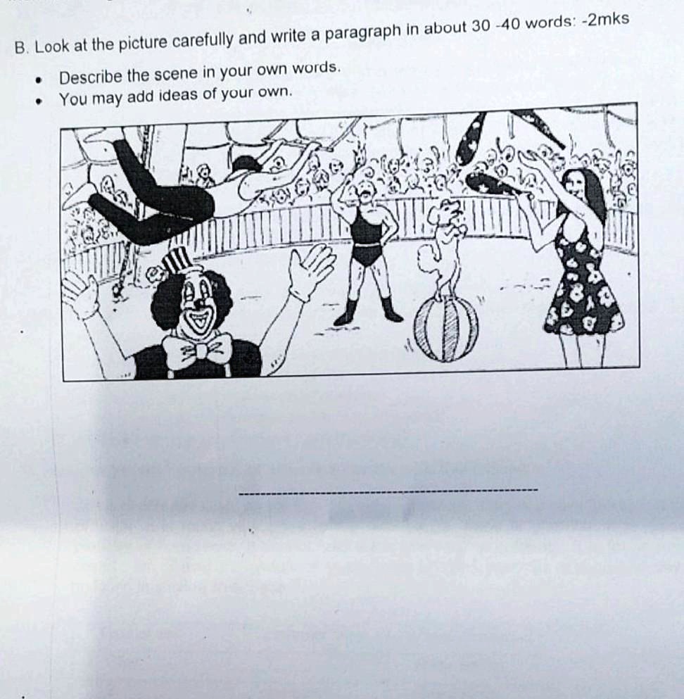 SOLVED: Write a paragraph of at least 30-40 words describing the picture. In about 30-40 words ...