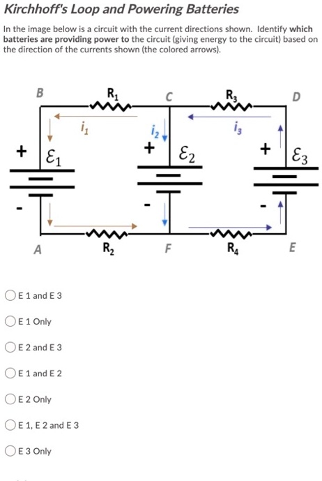 kirchhoffs loop and powering batteries in the image below is circuit ...