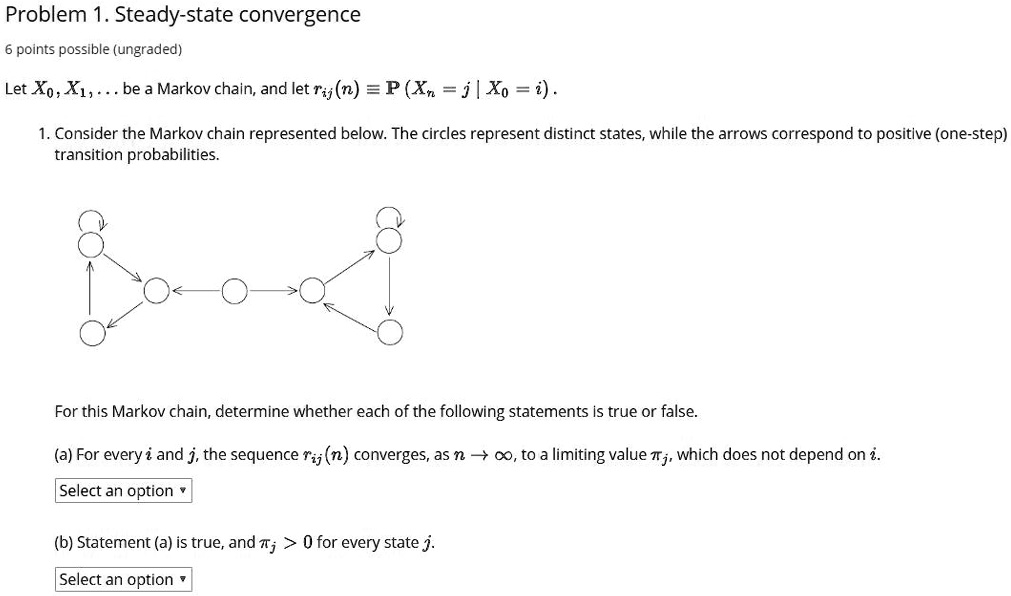 Problem 1. Steady-state convergence 6 points possible (ungraded) Let X0 ... Problem 1. Steady-state convergence 6 points possible (ungraded) Let X0 ...