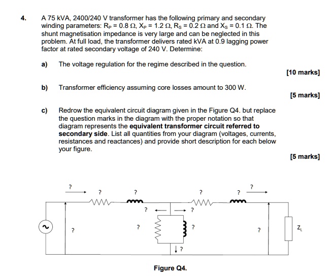 SOLVED: c) Redraw the equivalent circuit diagram given in Figure Q4 ...