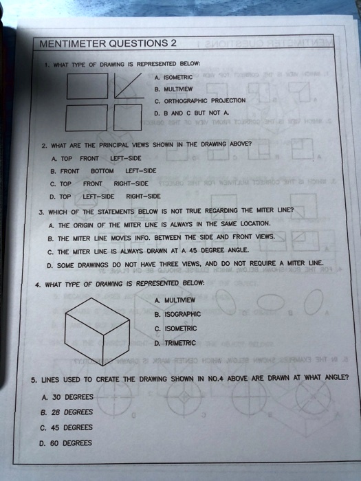 SOLVED: MENTIMETER QUESTIONS 2 WHAT TYPE OF DRAWING IS REPRESENTED ...