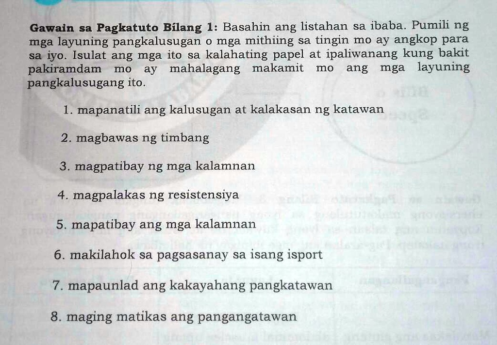 SOLVED: pa help naman po nito please kailangan ko na po ito Gawain sa ...