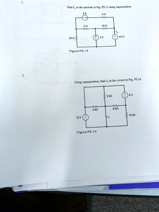 SOLVED: Find the current in the network in Fig. P5.13 using superposition. 5Î© 10Î© 20Î© Figure ...