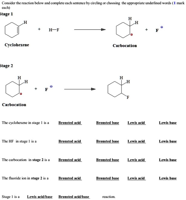 SOLVED: Consider the reaction below and complete each sentence by ...