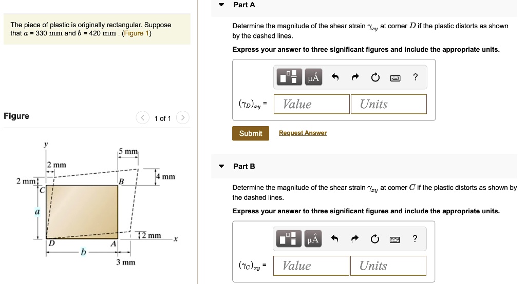 SOLVED: Part A The piece of plastic is originally rectangular.Suppose ...