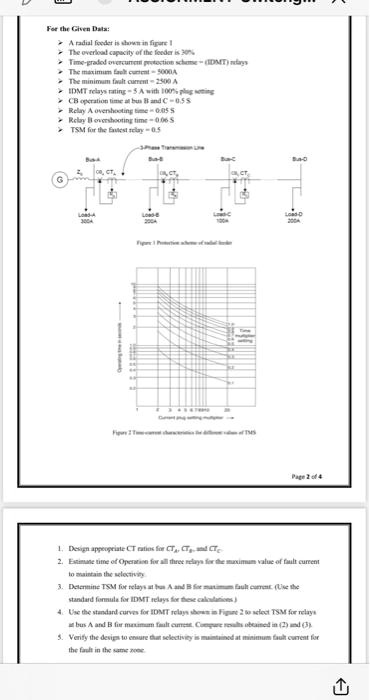 SOLVED: Texts: For the Given Data: A radial feeder shown in Figure 1 ...