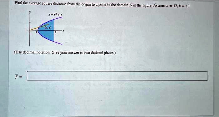 SOLVED: Find the average square distance from the origin to a point in ...