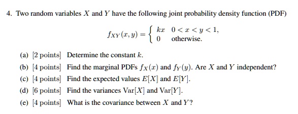 Solved Text Two Random Variables X And Y Have The Following Joint 9026