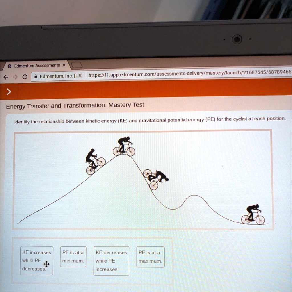 SOLVED: Identify the relationship between kinetic energy (KE) and ...